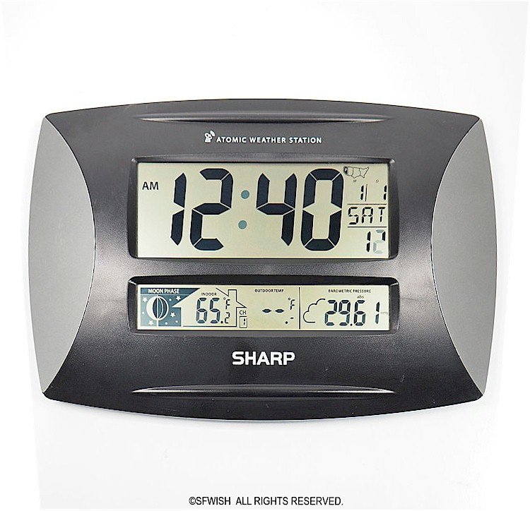 Sharp SPC1003 Atomic Weather Wall Table Clock NO REMOTE TEMP SENSOR Sharp SPC1003 Atomic Weather Wall Table Clock NO REMOTE TEMP SENSOR
